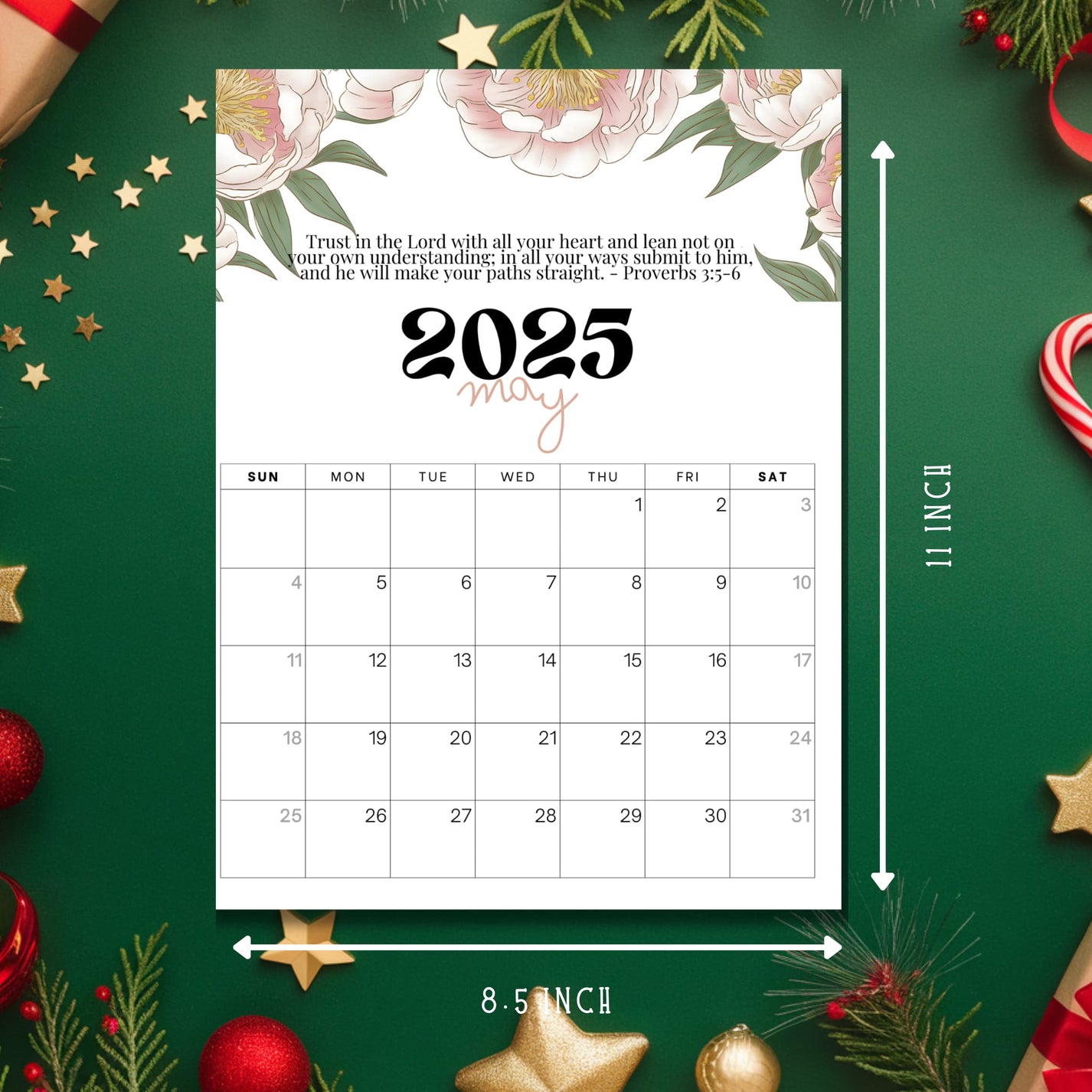 2025 Bible Verse Calendar 📖 | Free Printable A4 PDF with Daily ...