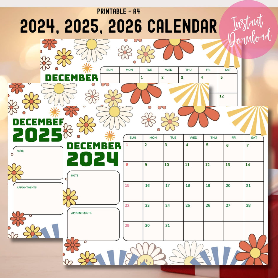 Free PDF Downloadable 2023 & 2024 Monthly Calendar Templates | Fillabl ...