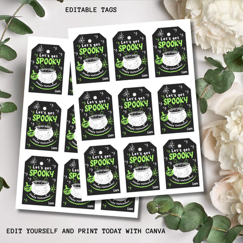 Editable Printable Halloween Tags for Goodie Bags Template | Free ...