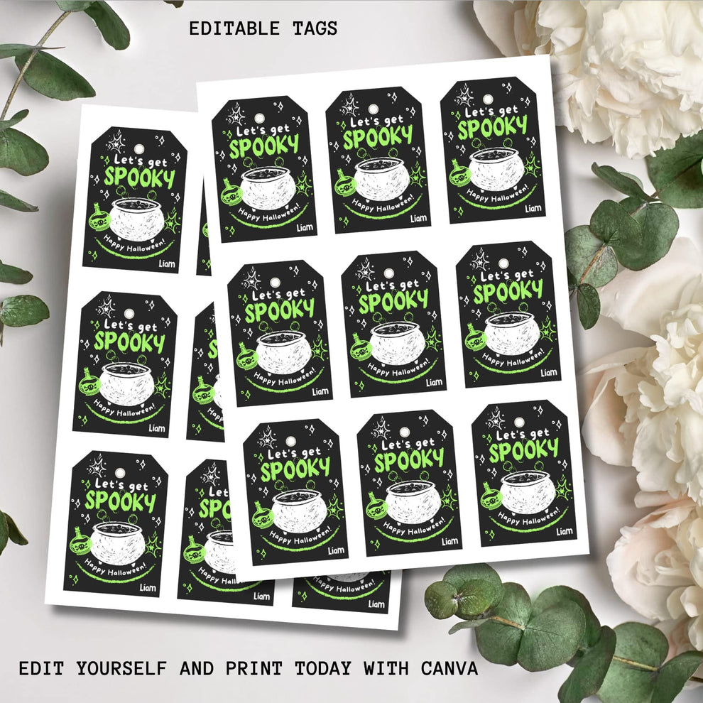 Editable Printable Halloween Tags for Goodie Bags Template | Free ...