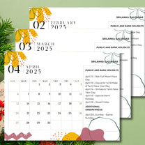 📅 2025 Sri Lanka Printable Calendar with Holidays | Free A4 Planner PDF ...